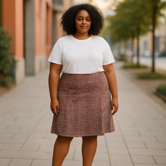 J. Peterman | Skirts | The J Peterman Company Skirt Womens 2 Tweed Pink ...
